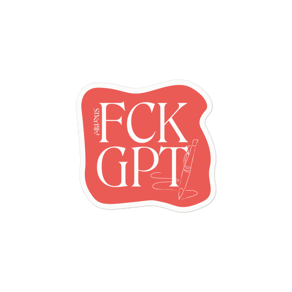 FCK GPT sticker - coral – Ellipsus merch