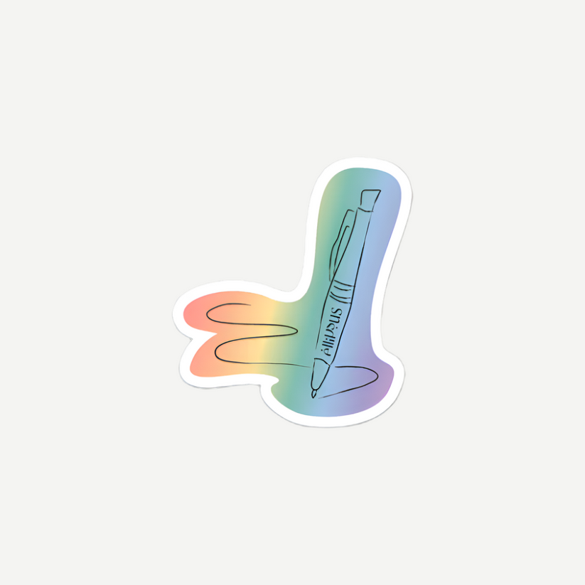 Scribble sticker - gradient – Ellipsus merch